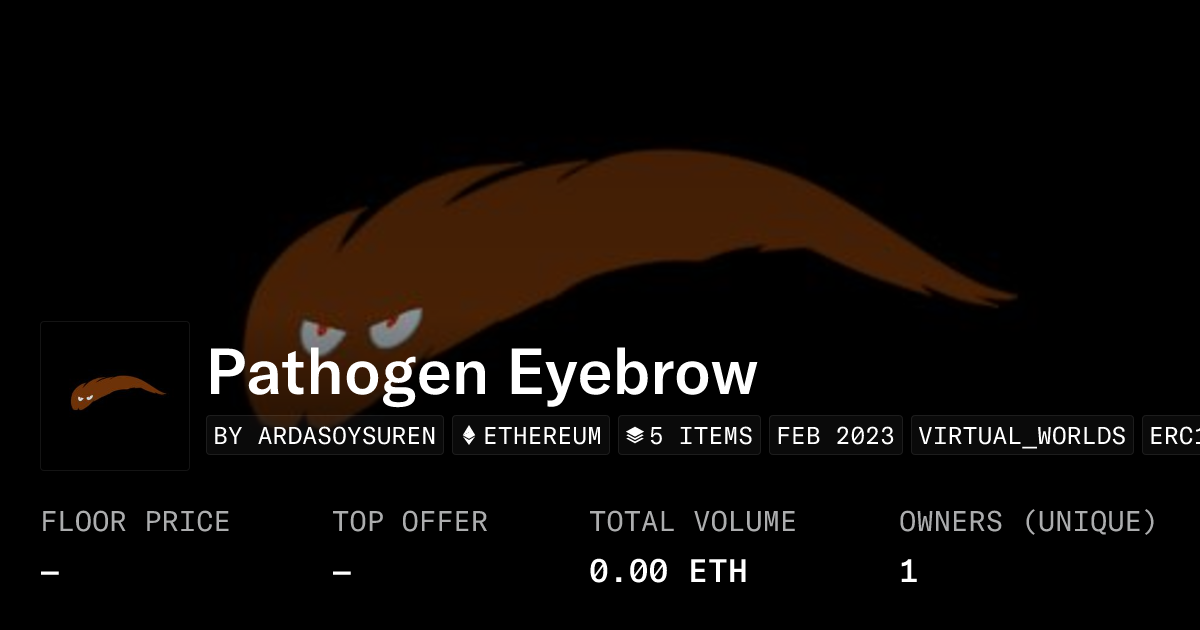 Pathogen Eyebrow - Collection | OpenSea