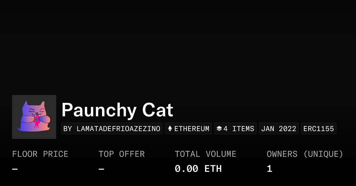 Paunchy Cat - Collection | OpenSea