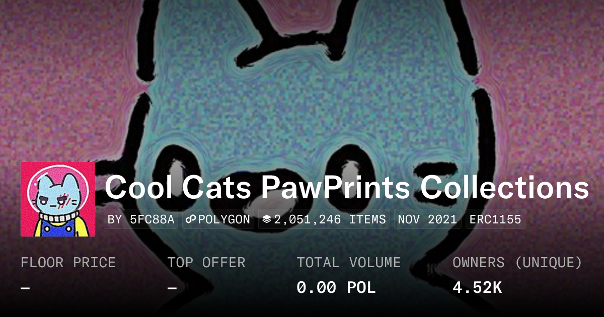 Cool Cats PawPrints Collections - Collection | OpenSea