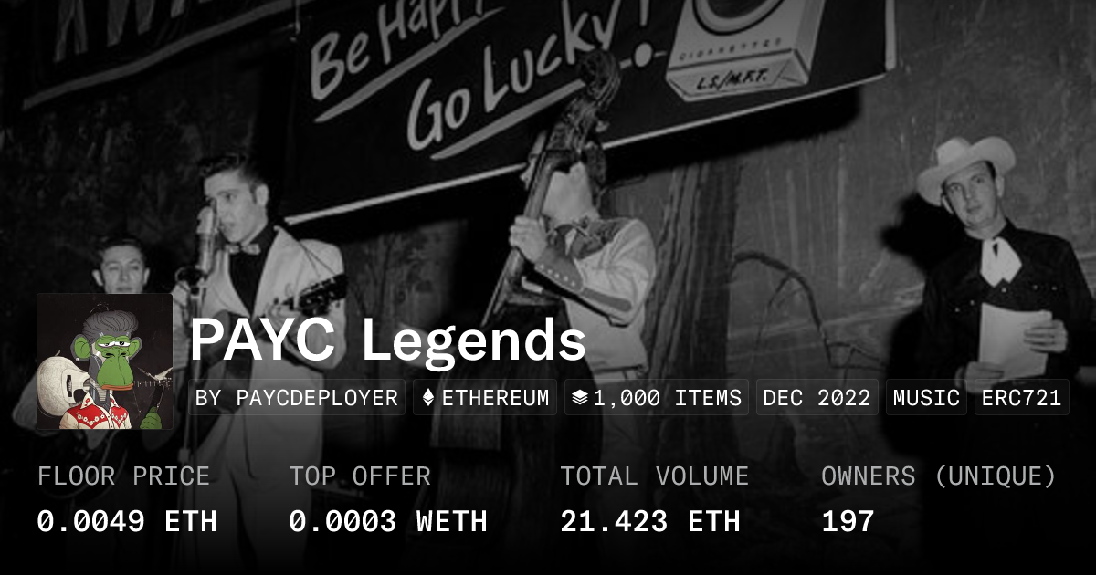 PAYC Legends 0.005 ETH - Collection | OpenSea