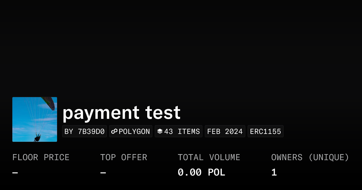 payment test - Collection | OpenSea