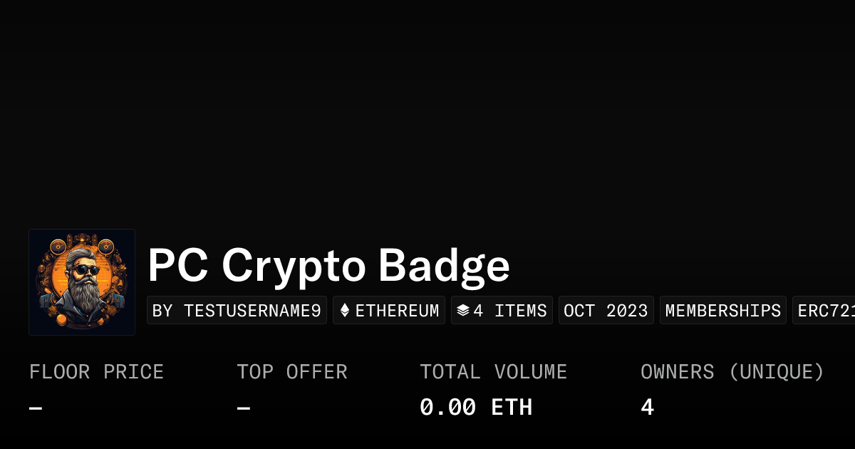 PC Crypto Badge - Collection | OpenSea