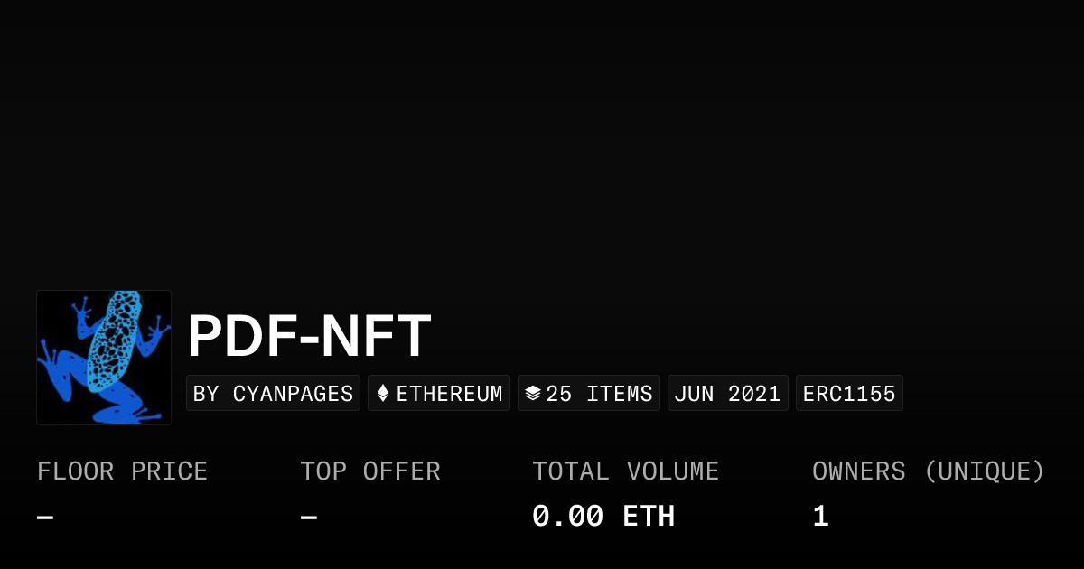 PDF-NFT - Collection | OpenSea