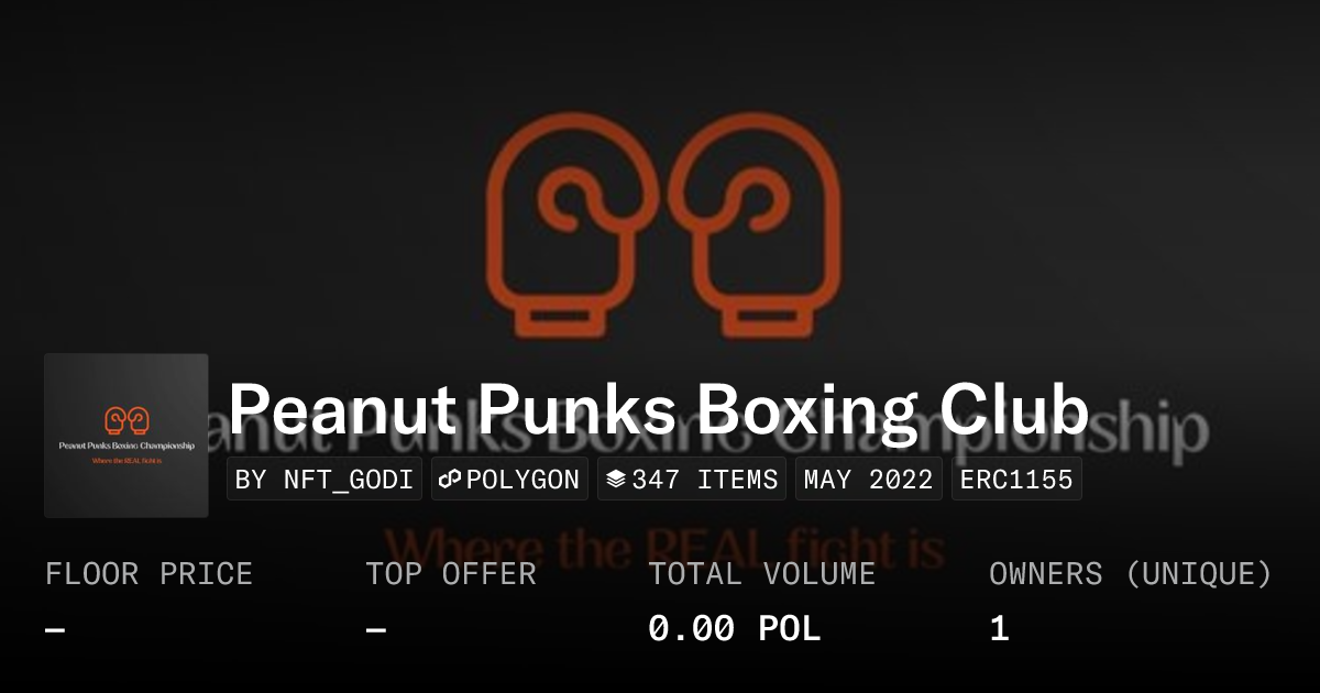 Peanut Punks Boxing Club - Collection | OpenSea