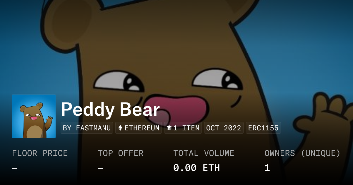 Peddy Bear - Collection | OpenSea