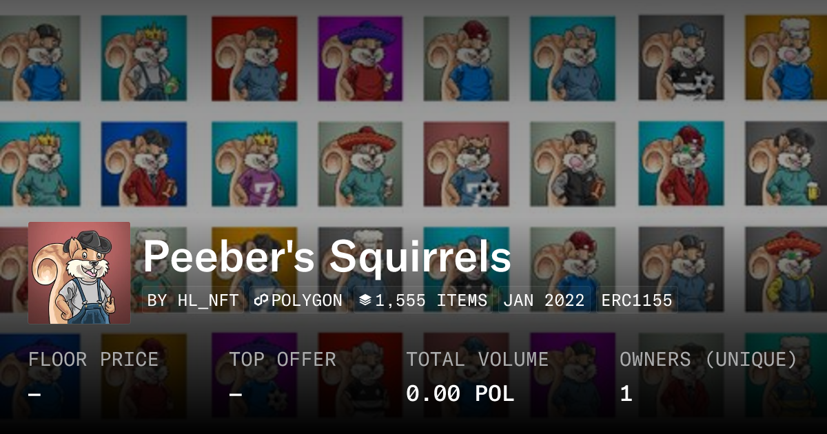 Peeber's Squirrels - Collection | OpenSea
