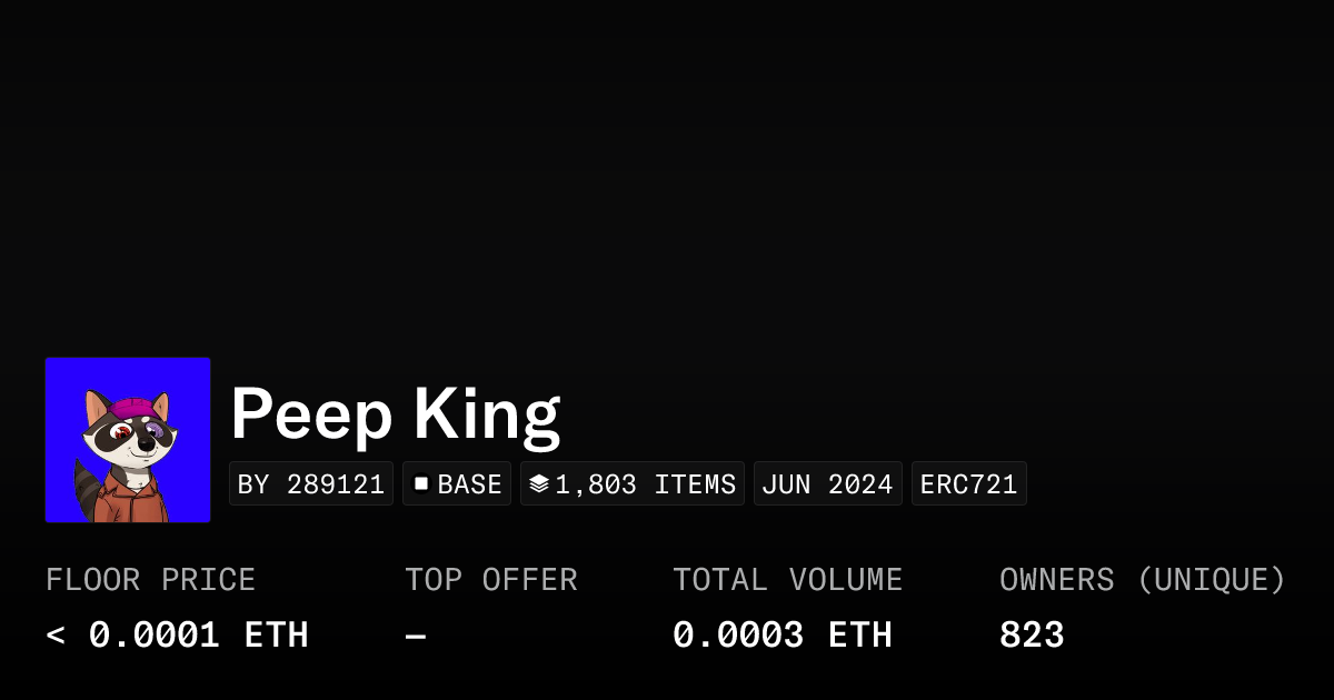 Peep King - Collection | OpenSea