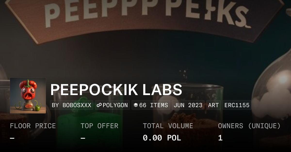 PEEPOCKIK LABS - Collection | OpenSea