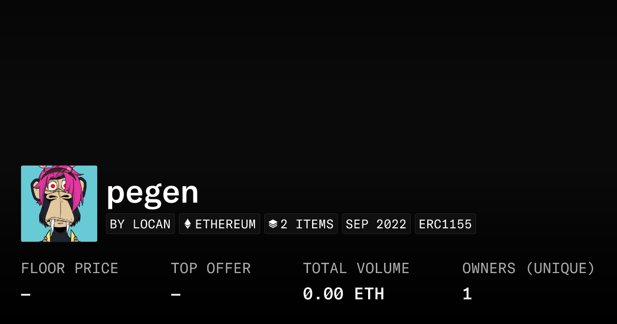 pegen - Collection | OpenSea