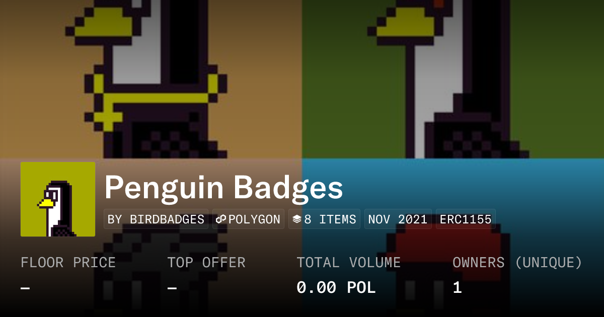 Penguin Badges - Collection | OpenSea