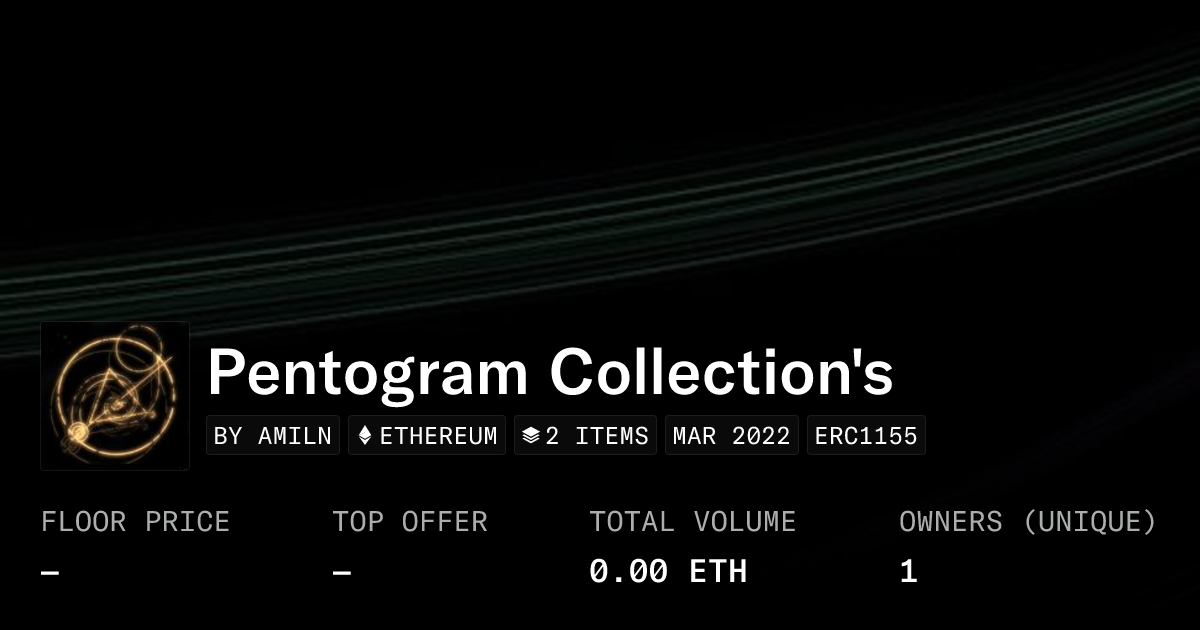 Pentogram Collection's - Collection | OpenSea