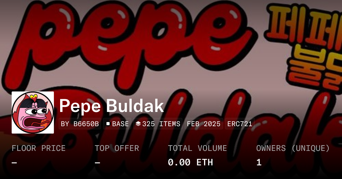 Pepe Buldak - Collection | OpenSea