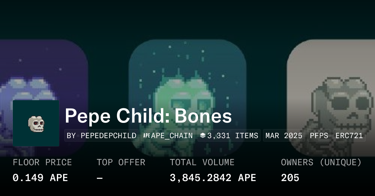 Pepe Child: Bones - Collection | OpenSea