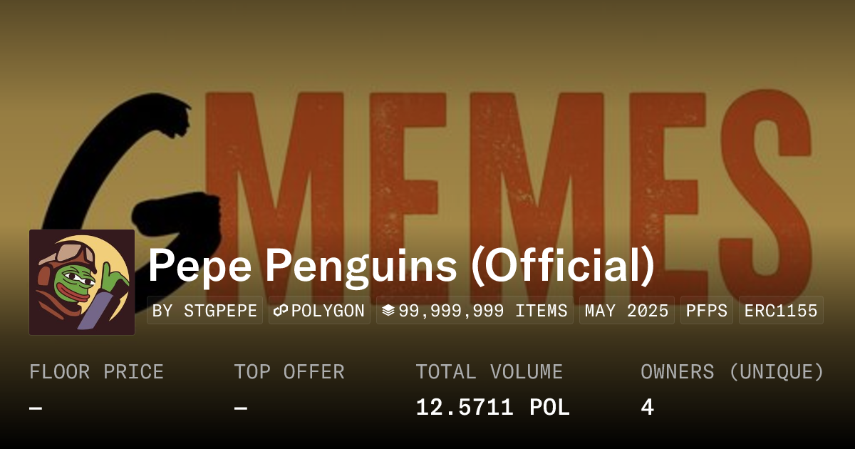 Pepe Penguins (Official) - Collection | OpenSea