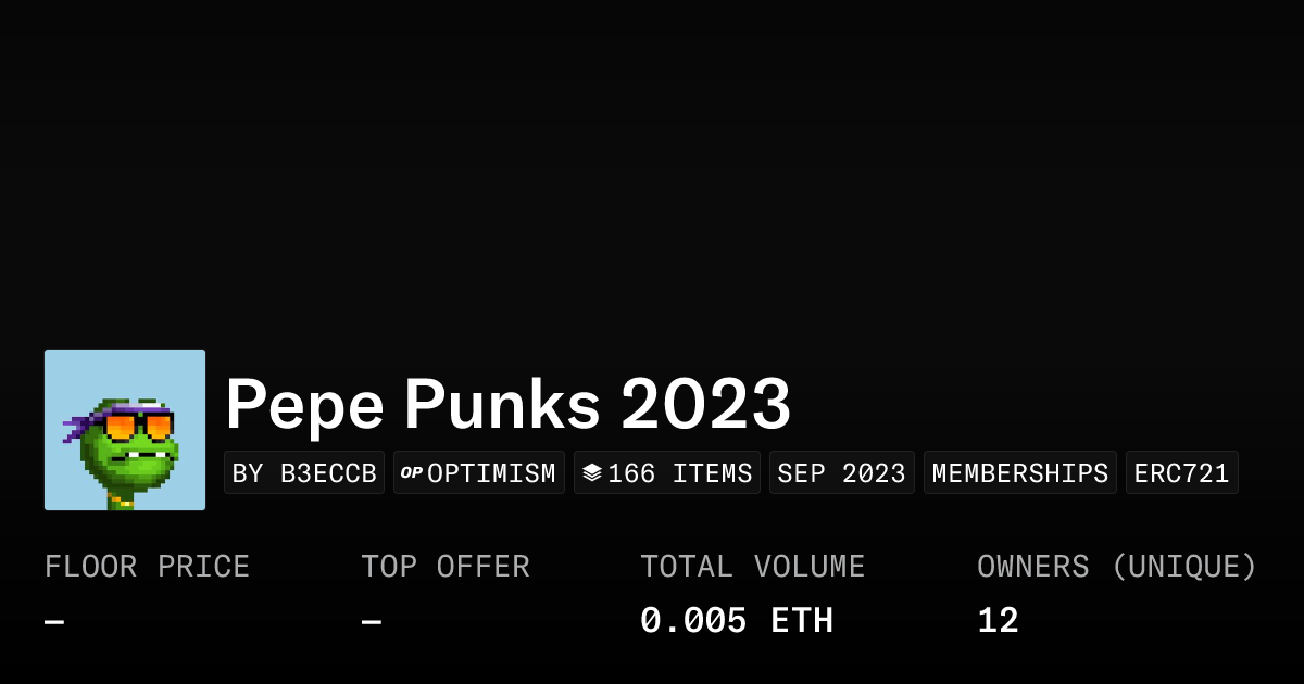 Pepe Punks 2023 - Collection | OpenSea
