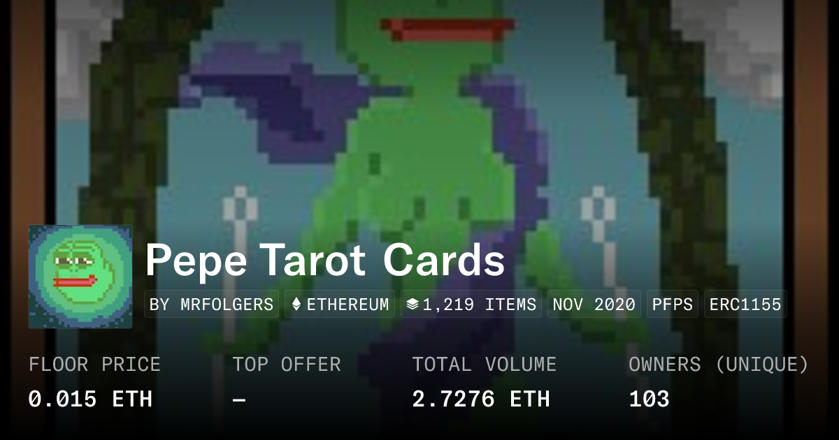 Pepe Tarot Cards - Collection | OpenSea
