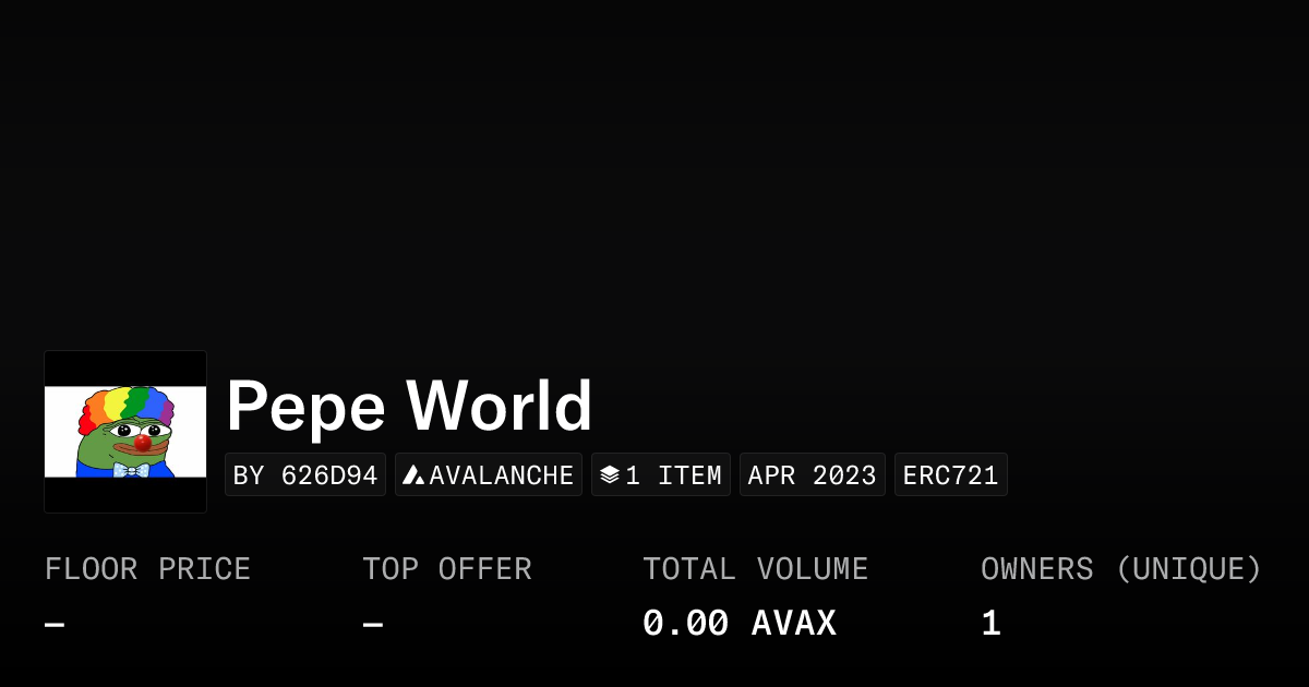 Pepe World - Collection | OpenSea