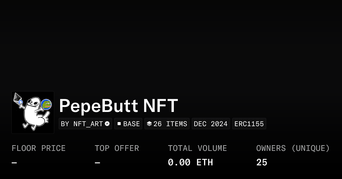PepeButt NFT - Collection | OpenSea