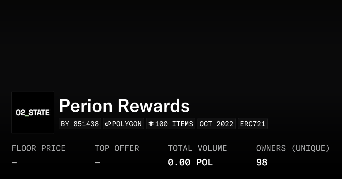 Perion Rewards - Collection | OpenSea