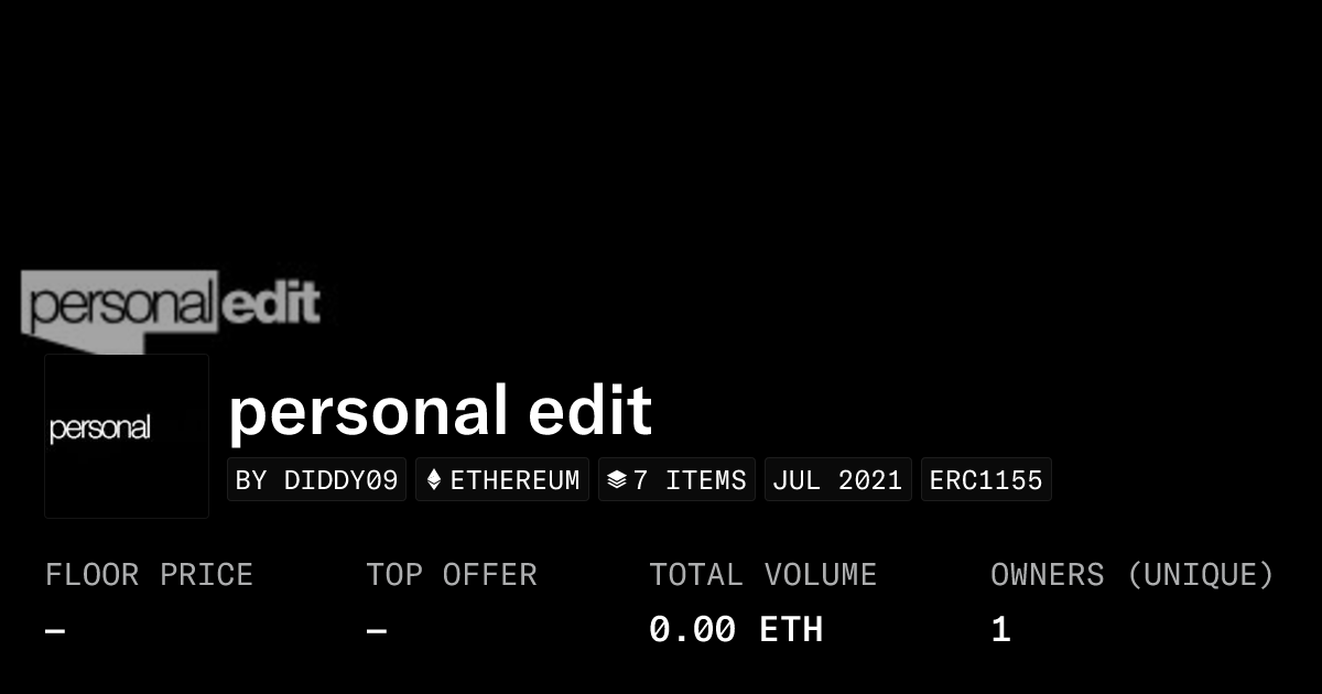 personal edit - Collection | OpenSea