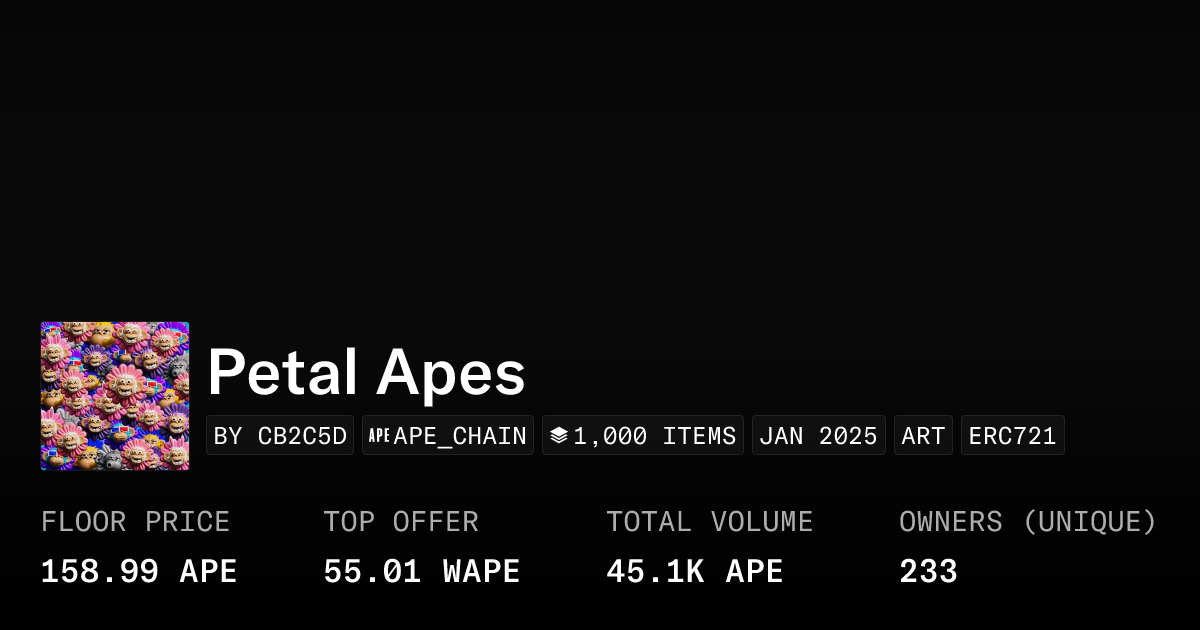 Petal Apes - Collection | OpenSea