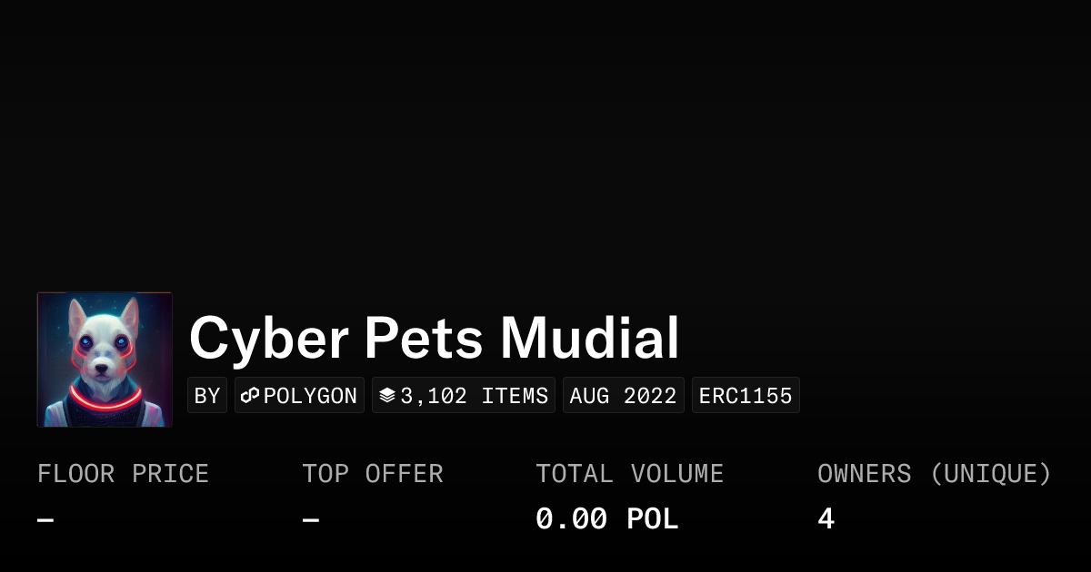 Cyber Pets Mudial - Collection | OpenSea