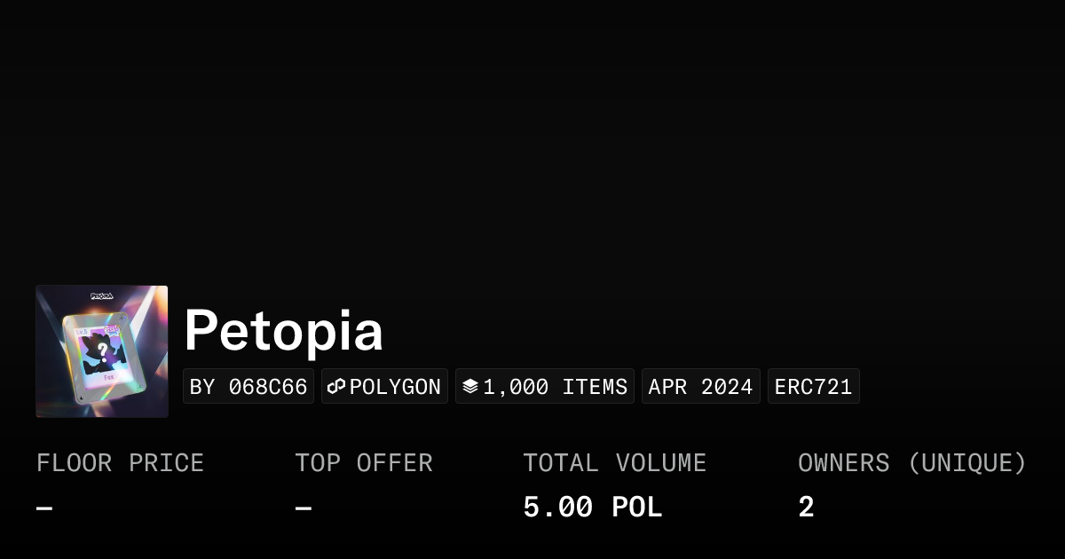 Petopia - Collection | OpenSea