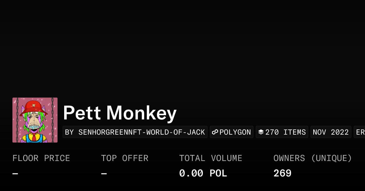 Pett Monkey - Collection | OpenSea