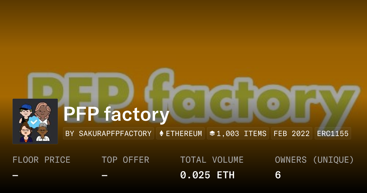 PFP factory - Collection | OpenSea