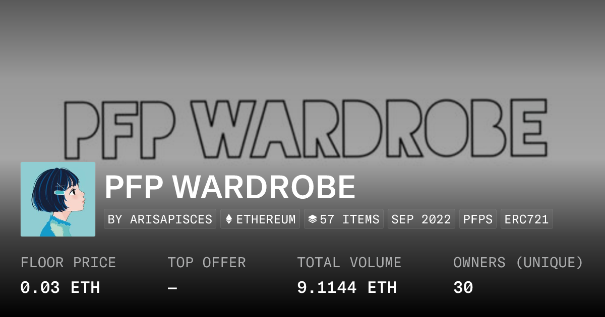 PFP WARDROBE - Collection | OpenSea
