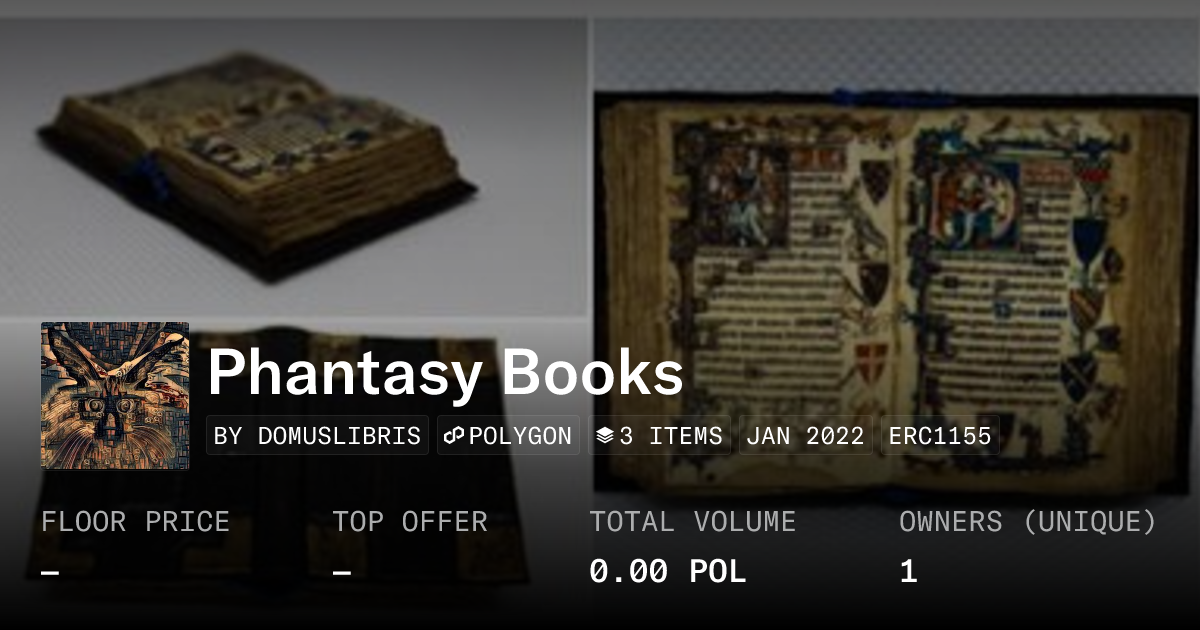 Phantasy Books - Collection | OpenSea