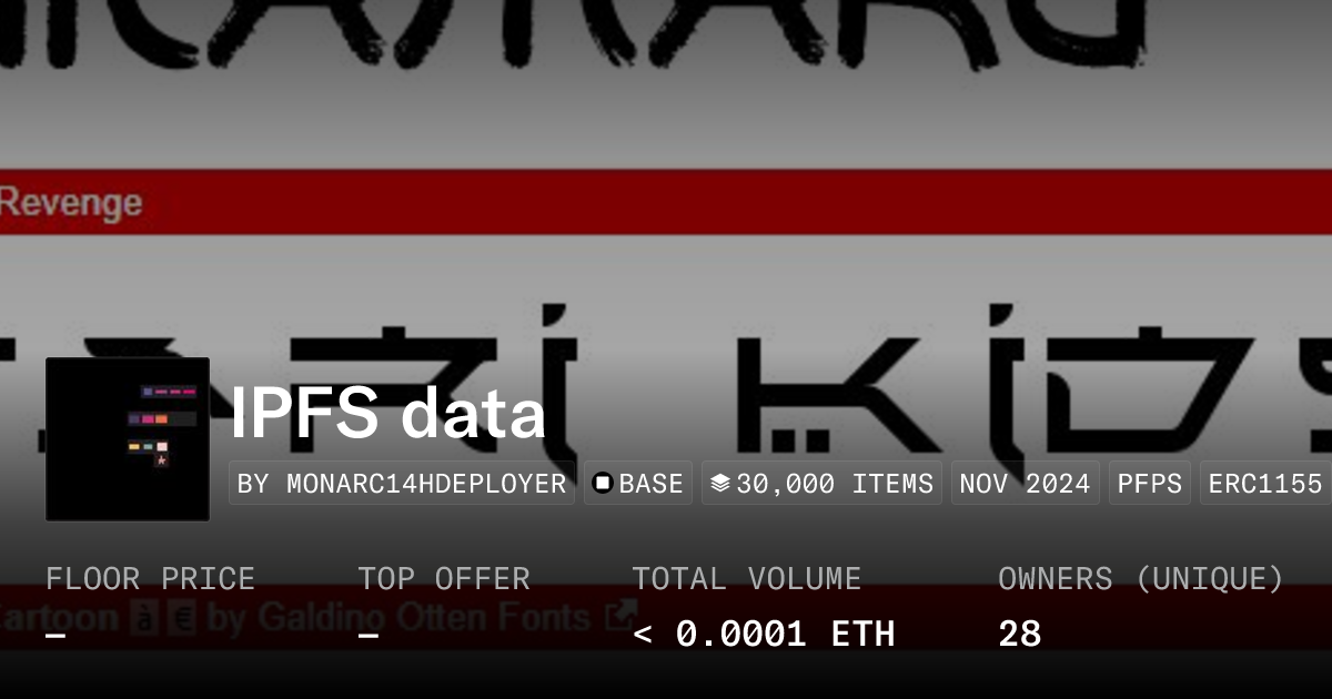 IPFS data - Collection | OpenSea