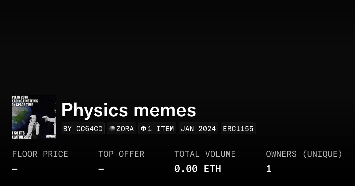 Physics memes - Collection | OpenSea