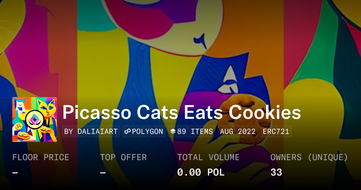 Picasso Cats Eats Cookies - Collection | OpenSea