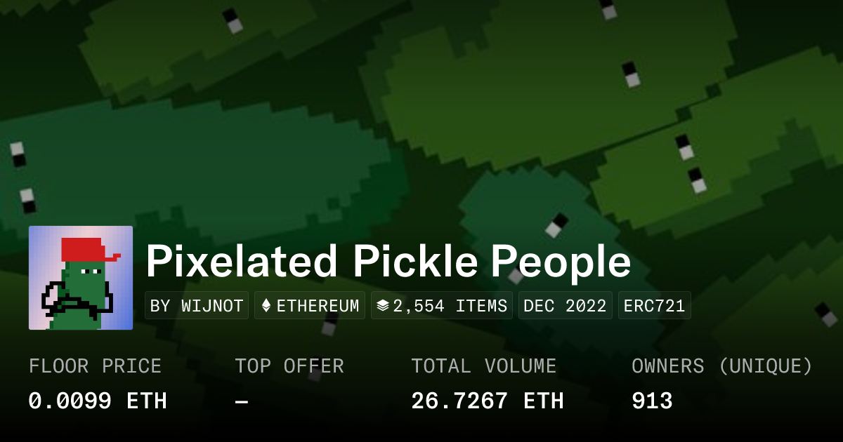 Pixelated Pickle People - Collection | OpenSea