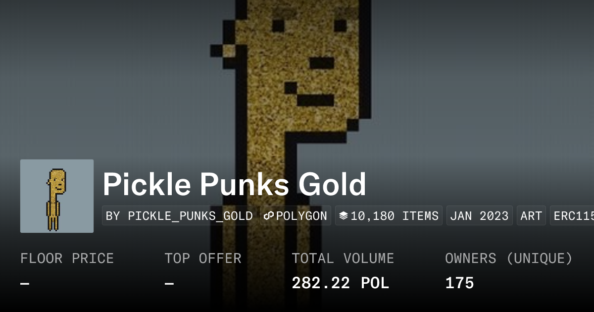 Pickle Punks Gold - Collection | OpenSea