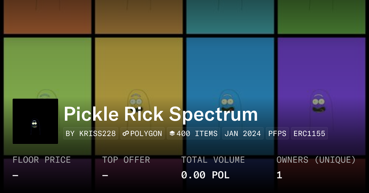 Pickle Rick Spectrum - Collection | OpenSea