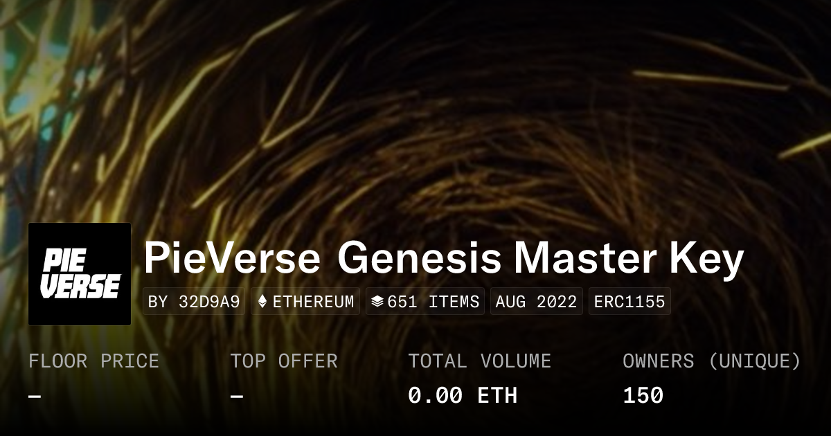 PieVerse Genesis Master Key - Collection | OpenSea