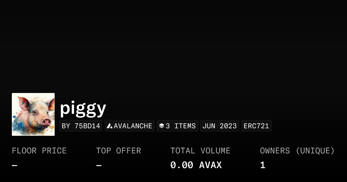 piggy - Collection | OpenSea