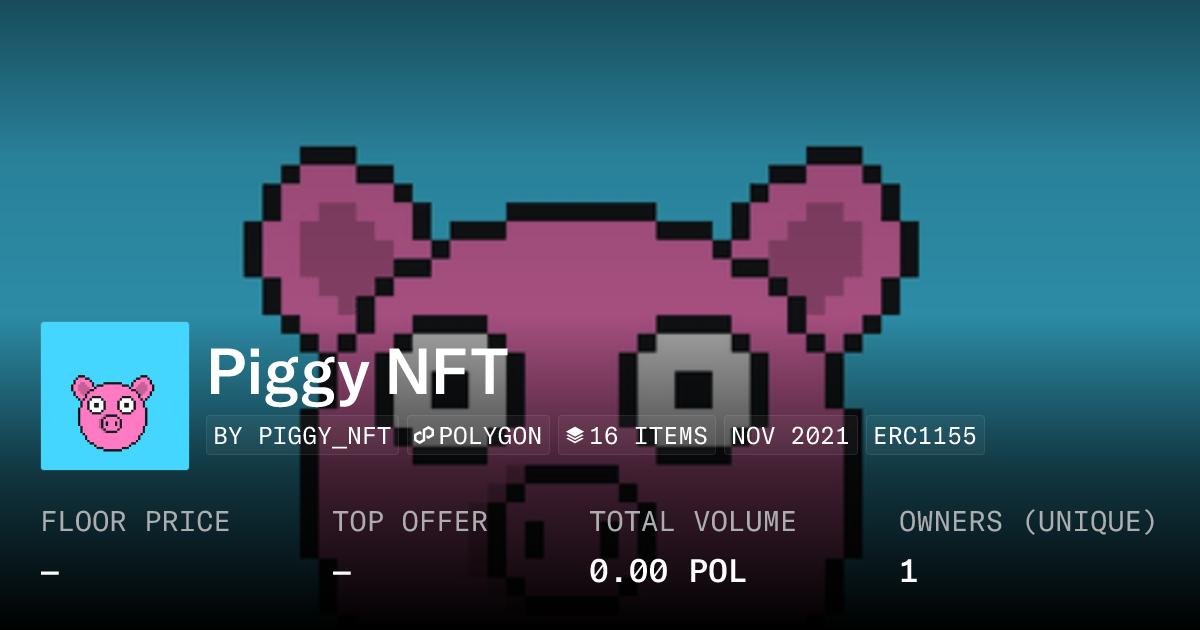 Piggy NFT - Collection | OpenSea