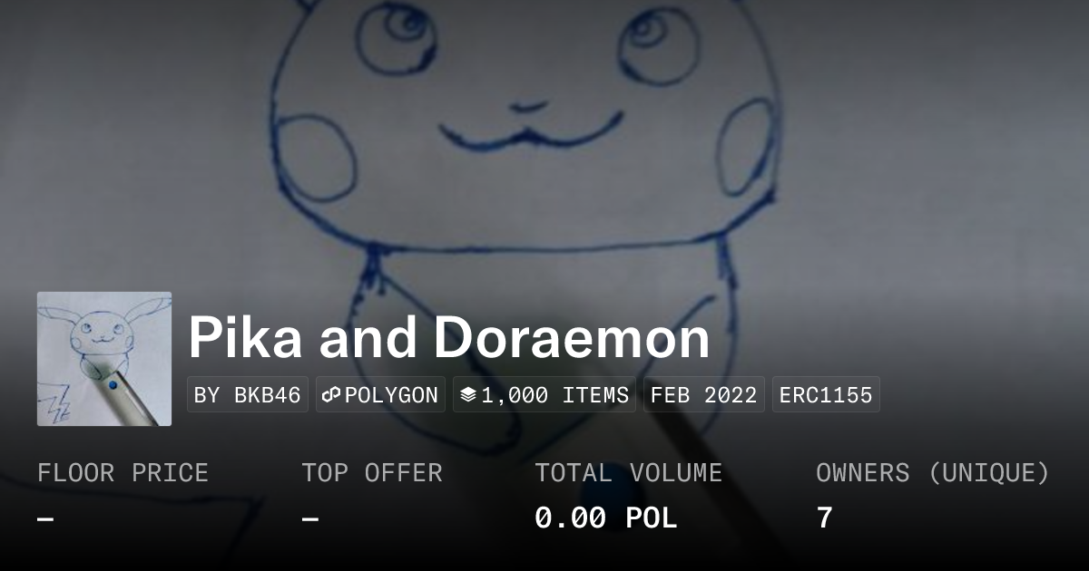 Pika and Doraemon - Collection | OpenSea