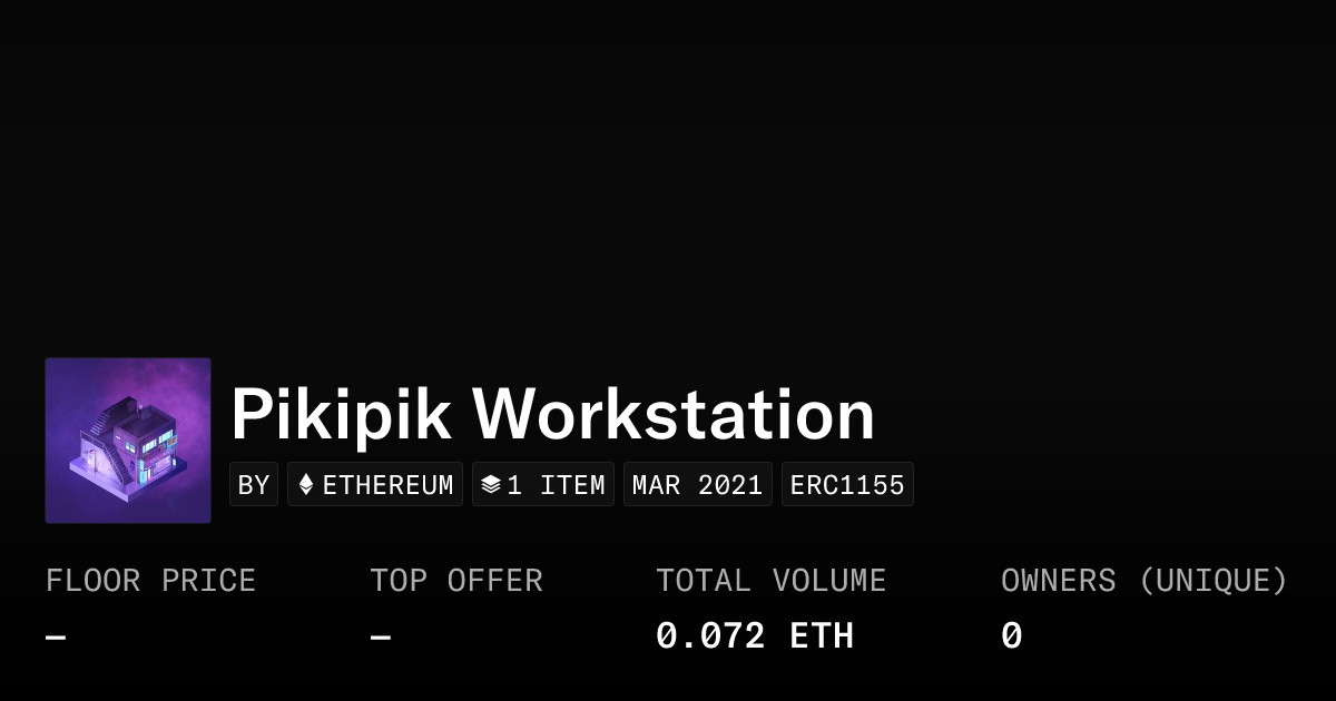 Pikipik Workstation - Collection | OpenSea