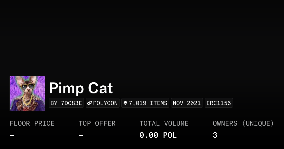 Pimp Cat - Collection | OpenSea