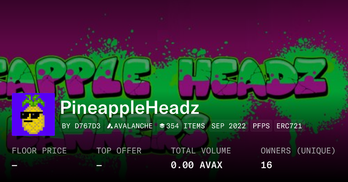 PineappleHeadz - Collection | OpenSea