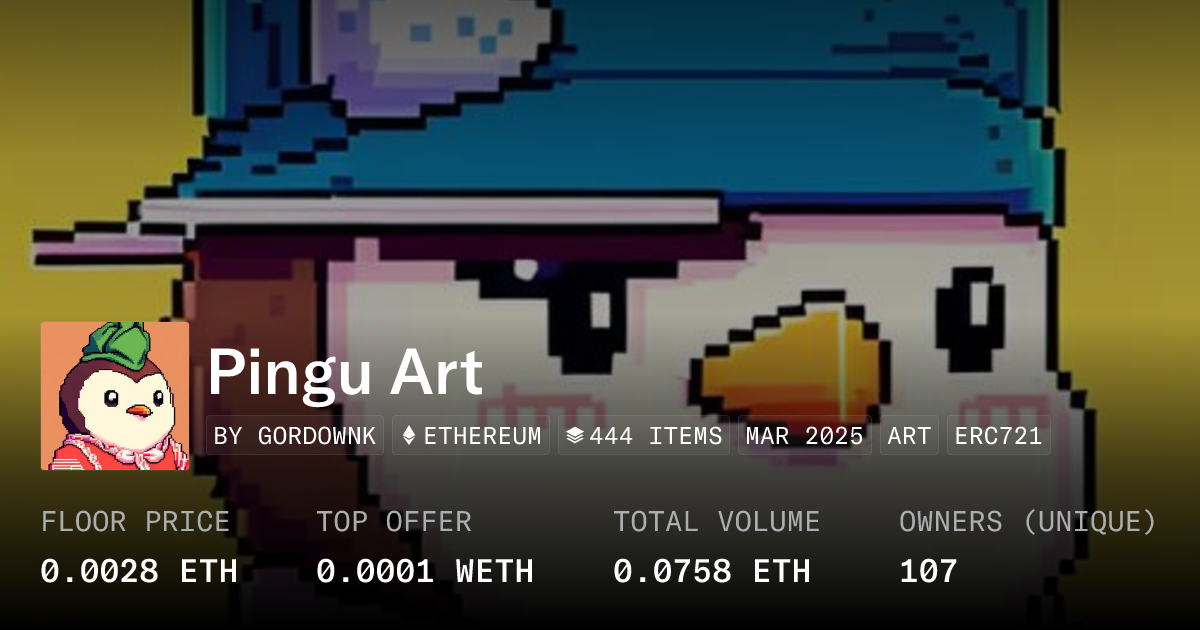 Pingu Art 0.001 ETH - Collection | OpenSea