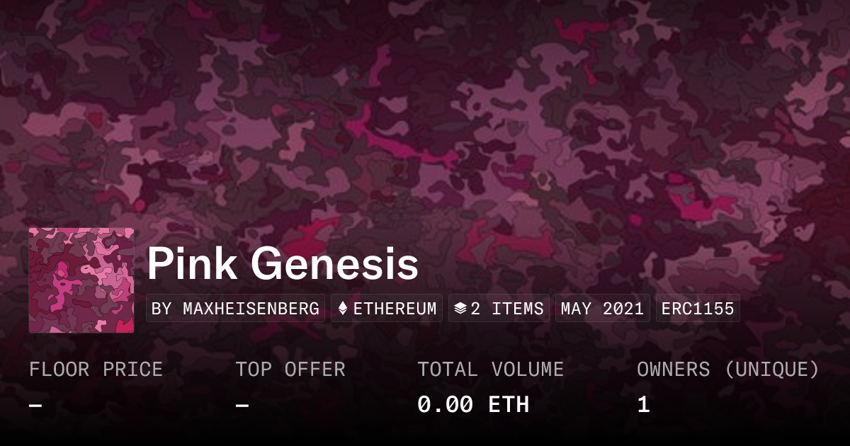 Pink Genesis - Collection | OpenSea