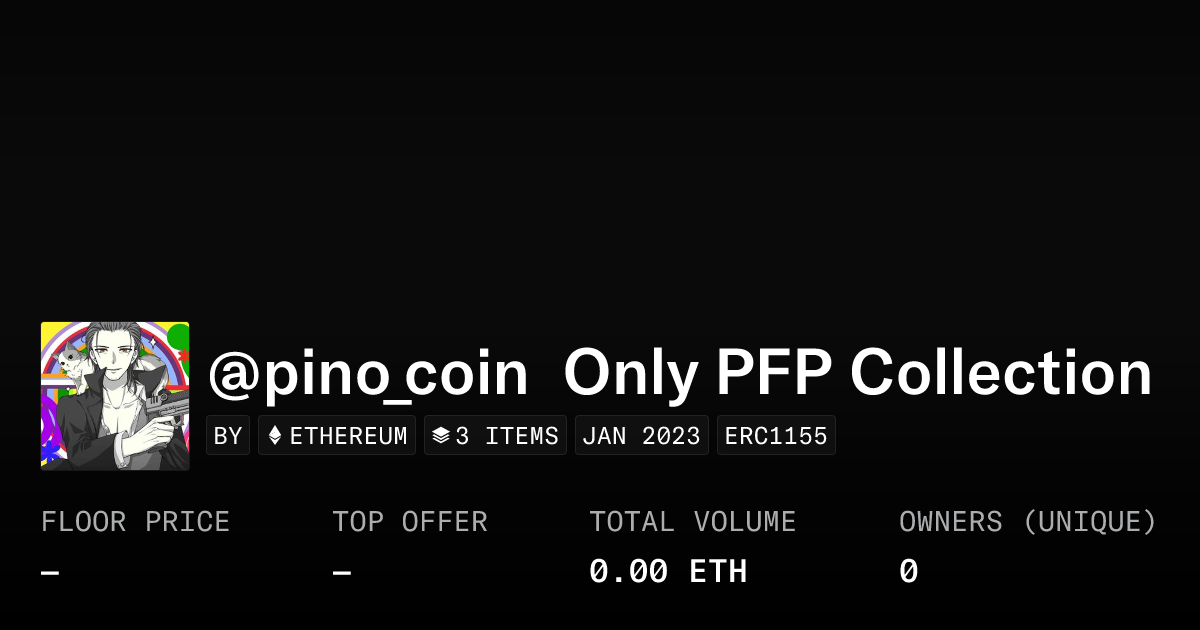 @pino_coin Only PFP Collection - Collection | OpenSea