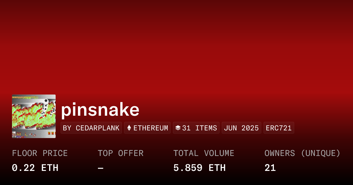 pinsnake - Collection | OpenSea
