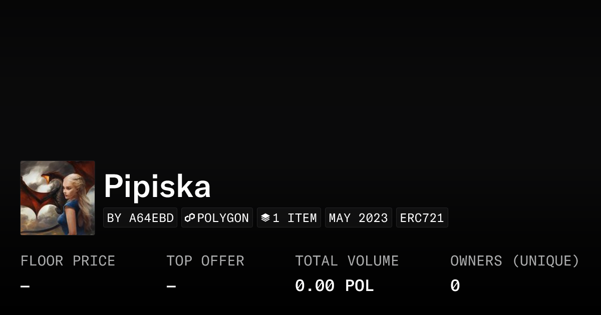 Pipiska - Collection | OpenSea