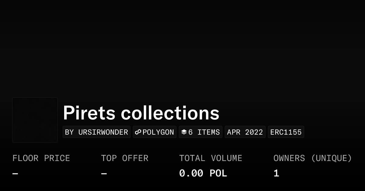 Pirets collections - Collection | OpenSea